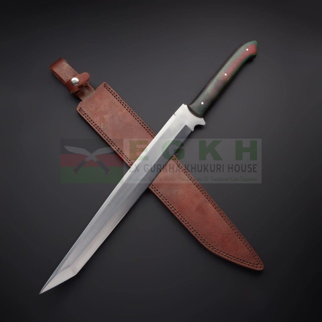 16" Custom D2 Hunting Tanto Sword | EGKH